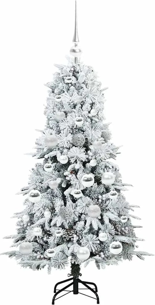 Umělý Skládací Vánoční Strom s stojanem Bílá 120 cm PE a PVC 3397463