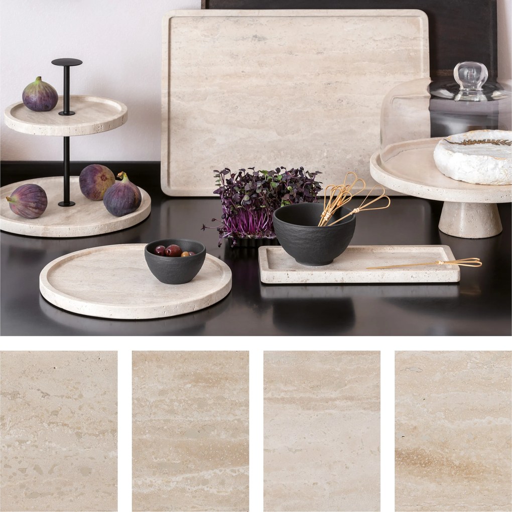 Villeroy&Boch Villeroy & Boch Manufacture Travertine servírovací podnos na noze