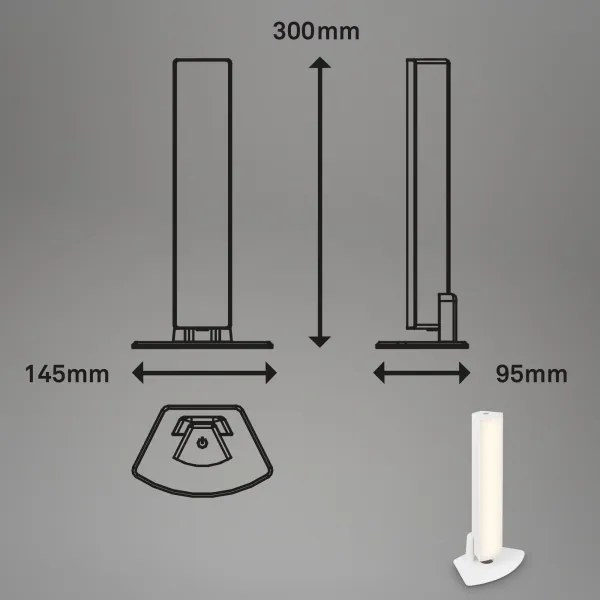 Briloner 7474-016 - LED Stm. nabíjecí venkovní stolní lampa LED/7W/5V 3000K bílá