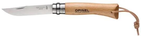 Opinel OPINEL VRI N°08 Inox rukojeť buk + kožený provázek 001321