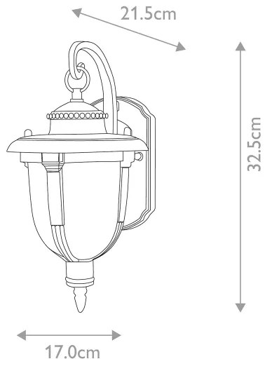 Elstead STL2-S-WB - Venkovní nástěnné svítidlo ST LOUIS 1xE27/100W/230V IP44