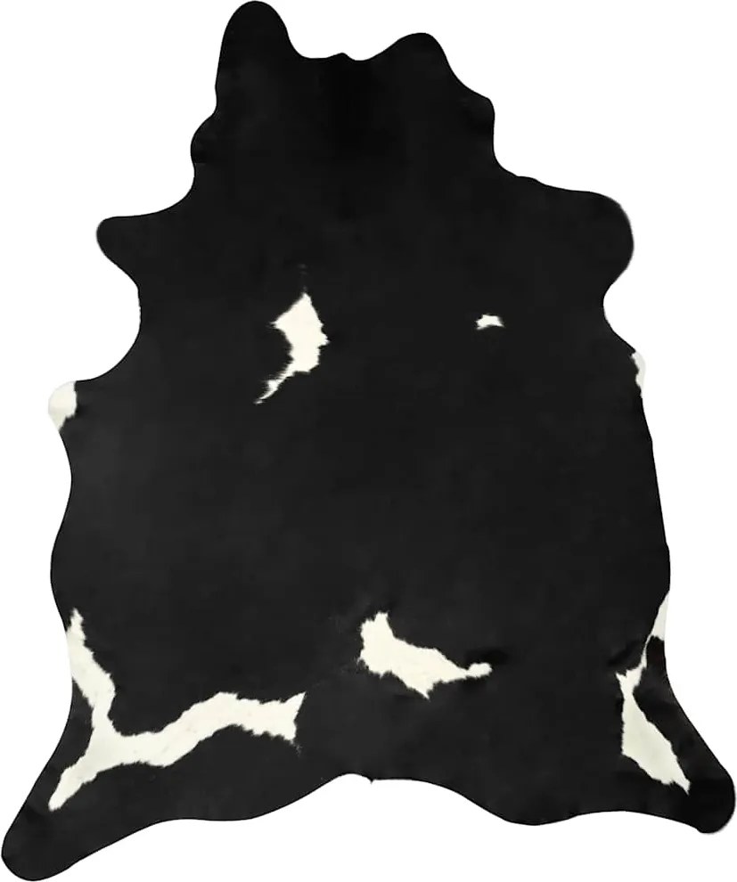 Koberec z pravé hovězí kůže černobílý 150 x 170 cm 284343