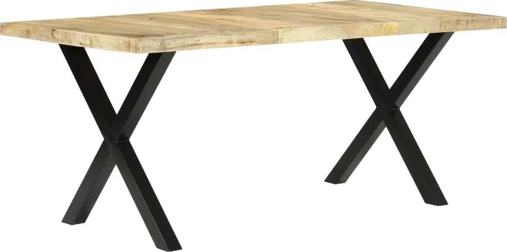 vidaXL Jídelní stůl 180 x 90 x 76 cm masivní recyklované dřevo [283780] Barva: světle hnědá a černá