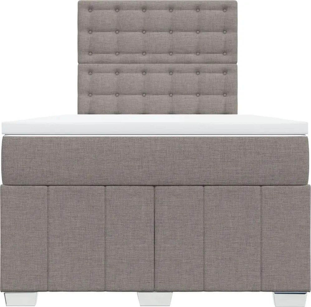 Box spring postel s matrací taupe 120x190 cm textil 3291625