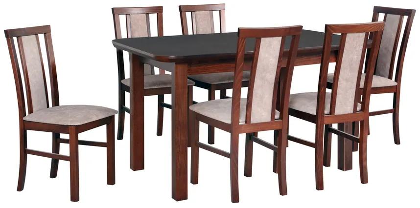 Drewmix Jídelní stůl WENUS 5 S + doprava zdarma deska stolu kaštan, nohy stolu ořech