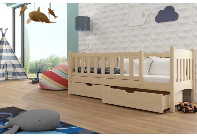 Dětská postel se šuplíky 90x190 GERTA - borovice