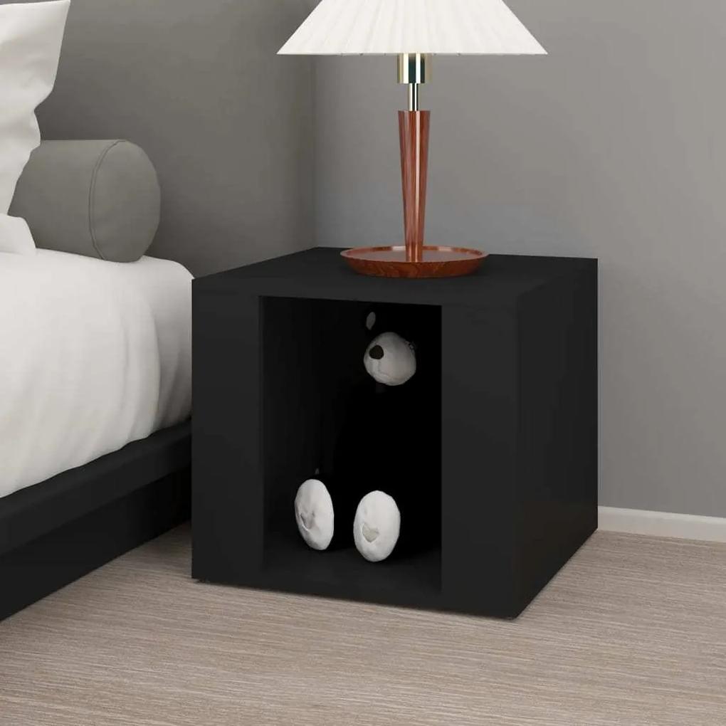 vidaXL Noční stolek 41 x 40 x 36 cm kompozitní dřevo [816545] Barva: Černá