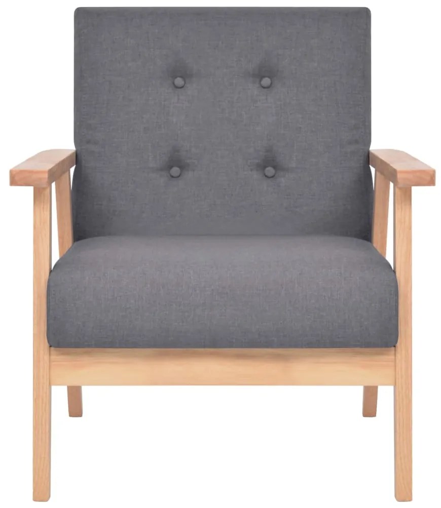 244651 vidaXL Křeslo tmavě šedé textil