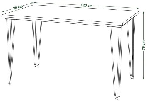 Jídelní stůl HALIJA s dekorem dub craft