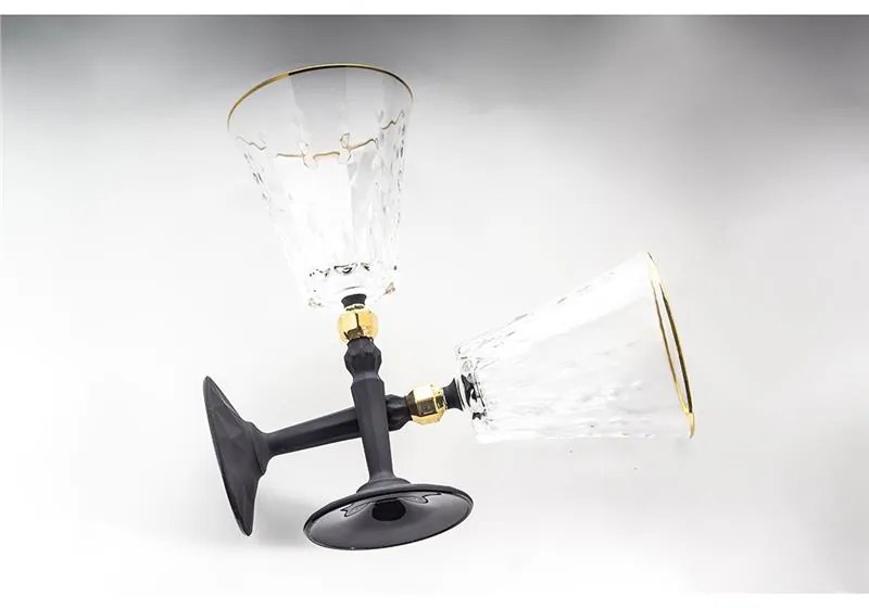 BOHEMIA PRESTIGE CONTE BLACK SKLENICE NA VÍNO 260ML SADA 6 KS