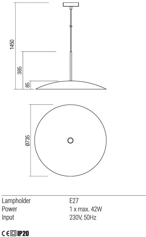 Redo Závěsné svítidlo Cymbal