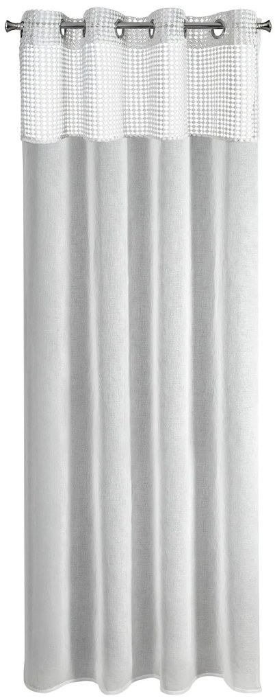ZÁCLONA NA KROUŽCÍCH GRACE 140X250 CM BÍLÁ