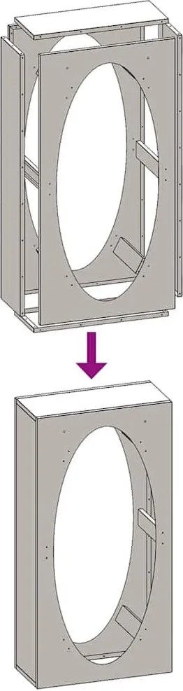 vidaXL Stojan na palivové dřevo 50x23x100 cm [864185] Barva: Povětrnostně odolná ocel