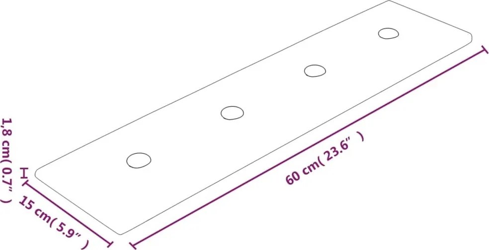 vidaXL Nástěnné panely 12 ks 60 x 15 cm umělá kůže 1,08 m² [343981] Barva: Šedá