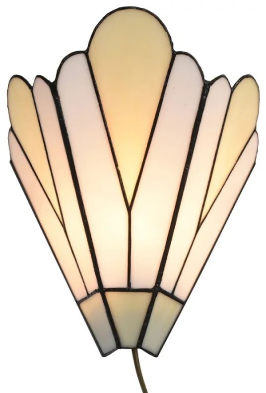 Nástěnné světlo Tiffany v art deco stylu Liealia – 20x10x29 cm