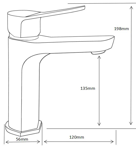 Mexen LERMA, umyvadlová baterie, Zlatá,74300-50