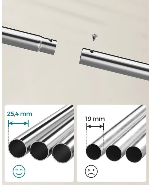Mobilní stojanový věšák LINEA stříbrná