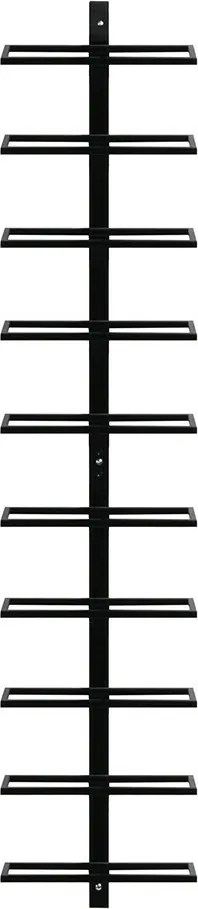 Nástěnný stojan na víno Yaheetech – černá (253014334855)