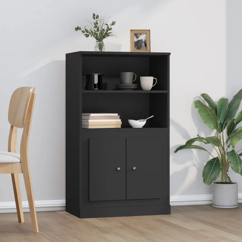 vidaXL Skříň highboard černá 60 x 35,5 x 103,5 kompozitní dřevo