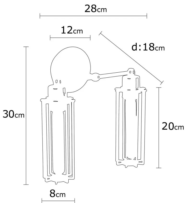 Nástěnná lampa Likya II černá