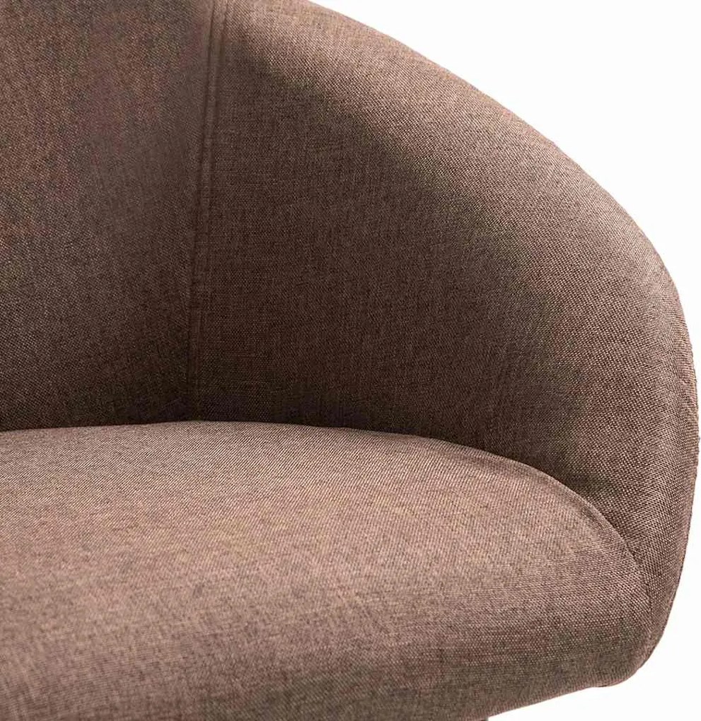 Jídelní židle 4 ks hnědé textil 278410