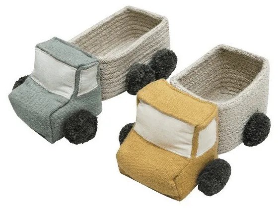 Látkové dětské koše na hračky v sadě 2 ks 24x14x8 cm Truck – Lorena Canals Biano.cz