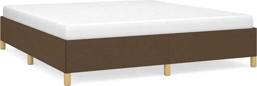 Rám postele s boxspringem tmavě hnědý 160 x 200 cm textil 3120972