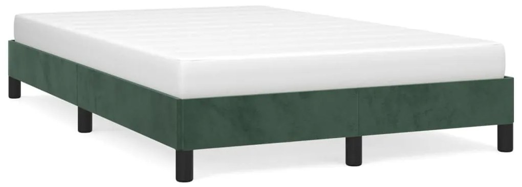 Rám postele tmavě zelený 120 x 190 cm samet - Default Title