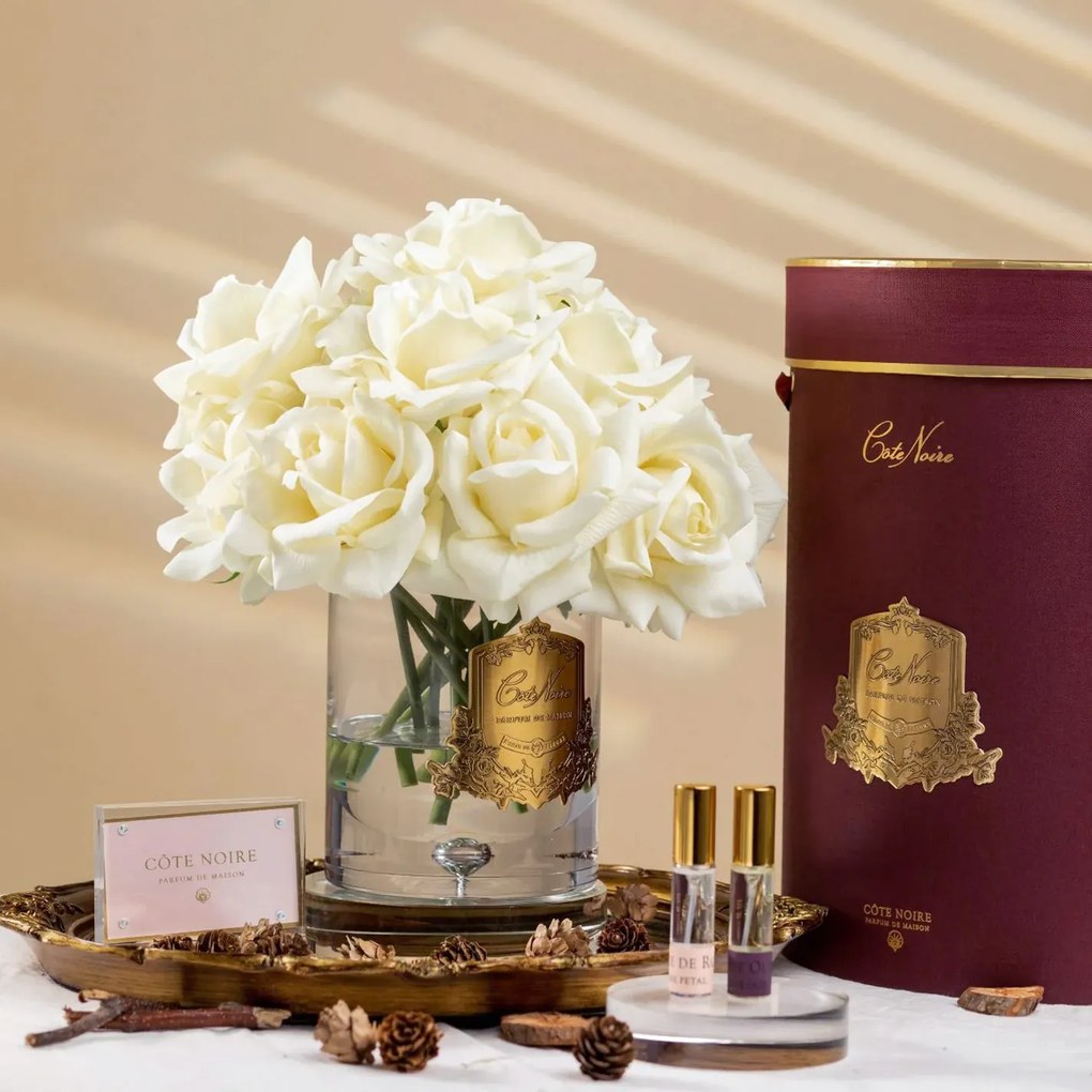 Côte Noire Luxury Grand Bouquet kytice 13 parfémovaných růží Champagne