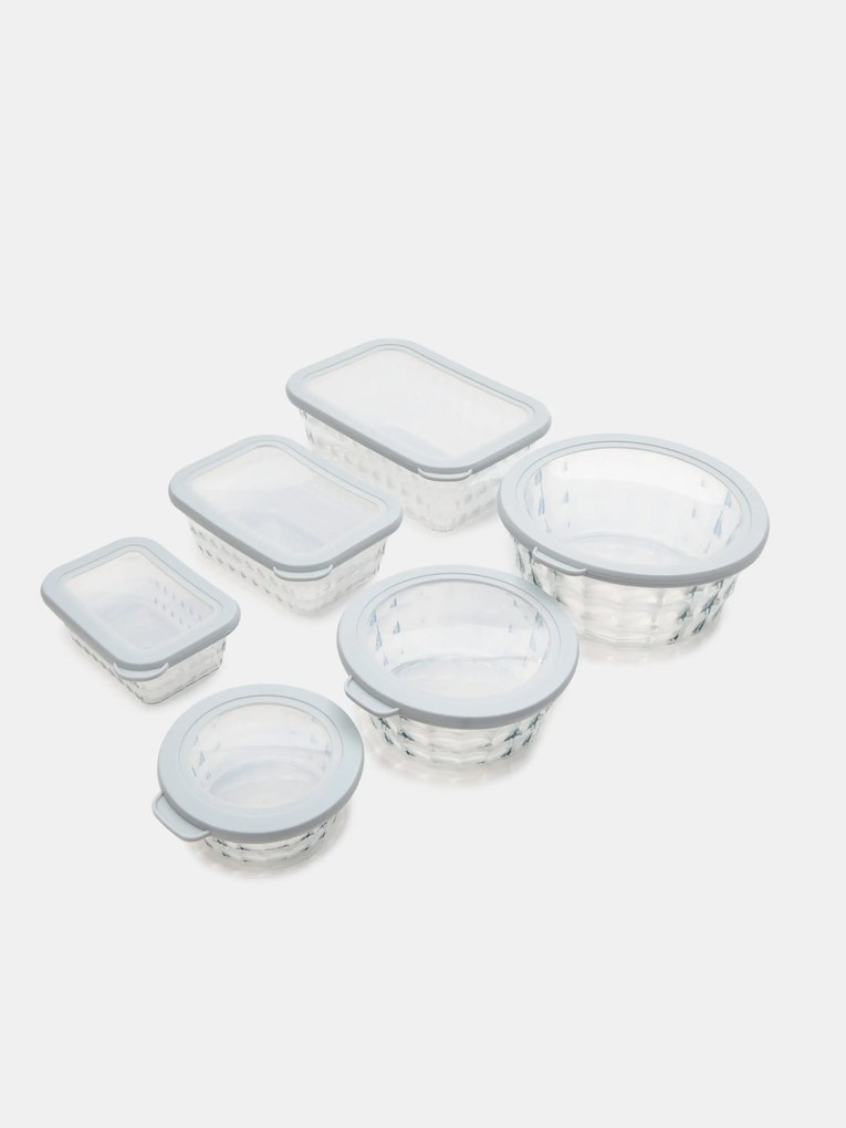 Sinsay - Nádoby na potraviny s víkem 3 pack - šedá