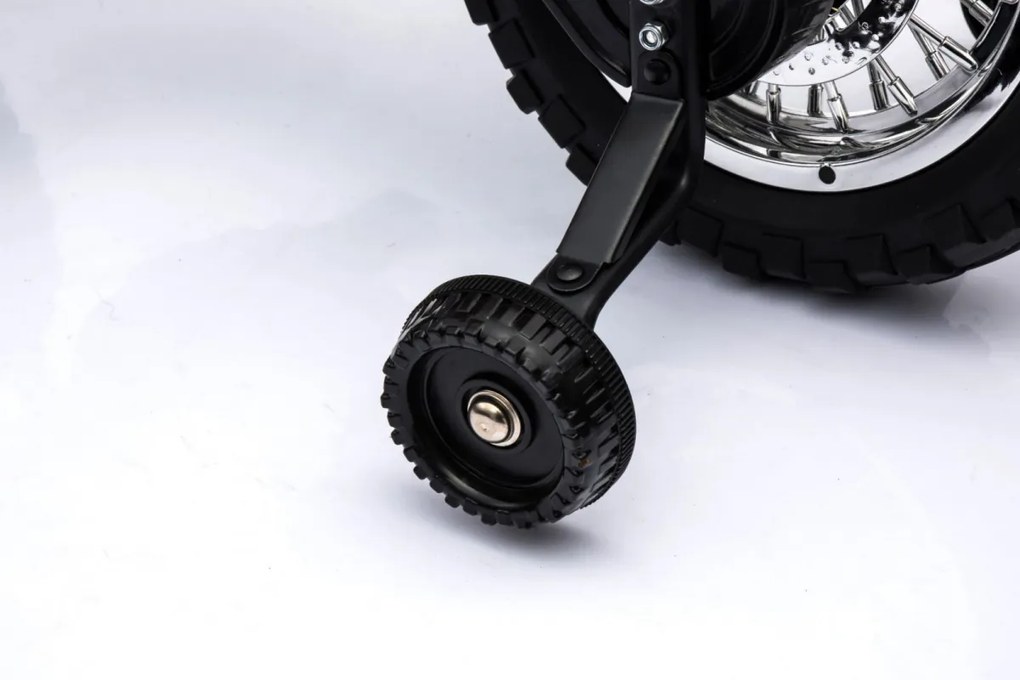 Ramiz Dětská motorka Cross na baterie červená + pomocná kolečka + LED zvuky