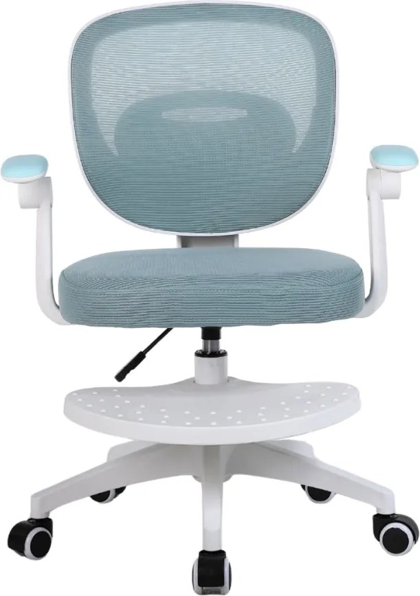 Dětská otočná židle Neoseat JUNI 008 s podnoží — látka, modrá