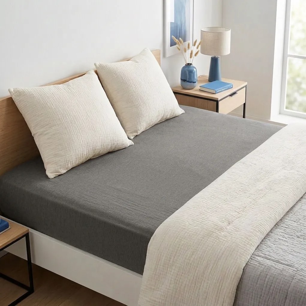 4Home Jersey prostěradlo DELUXE antracit, 120 x 200 cm, 120 x 200 cm