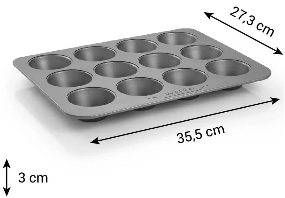 Kovová forma na pečení muffinů 35,5x27 cm Compact – Tescoma