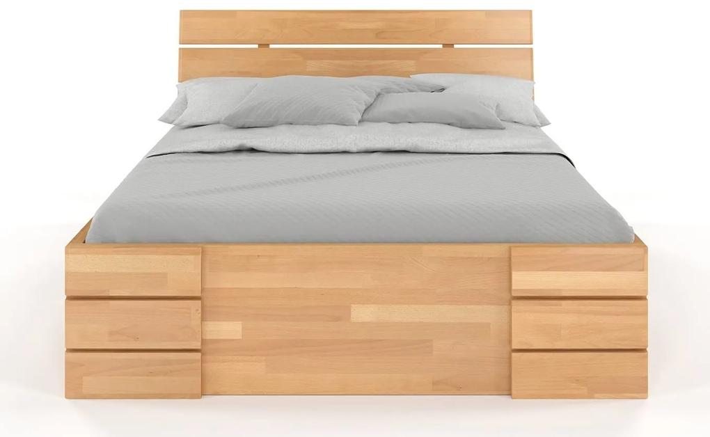Buková postel s úložným prostorem - Sandemo Drawers   ,  180x200 cm