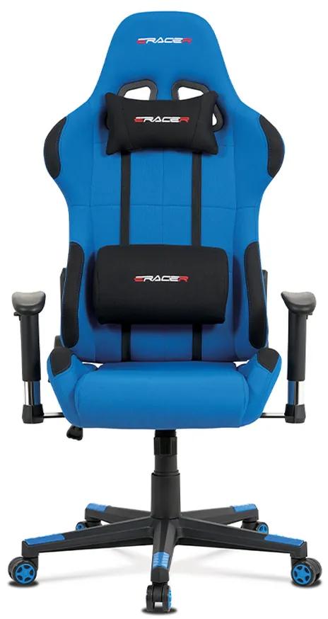 Herní židle ERACER F05 – modrá, nosnost 130 kg | BIANO