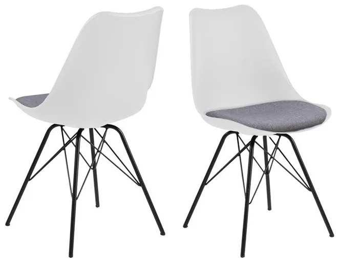 Designová židle Nasia bílá / šedá