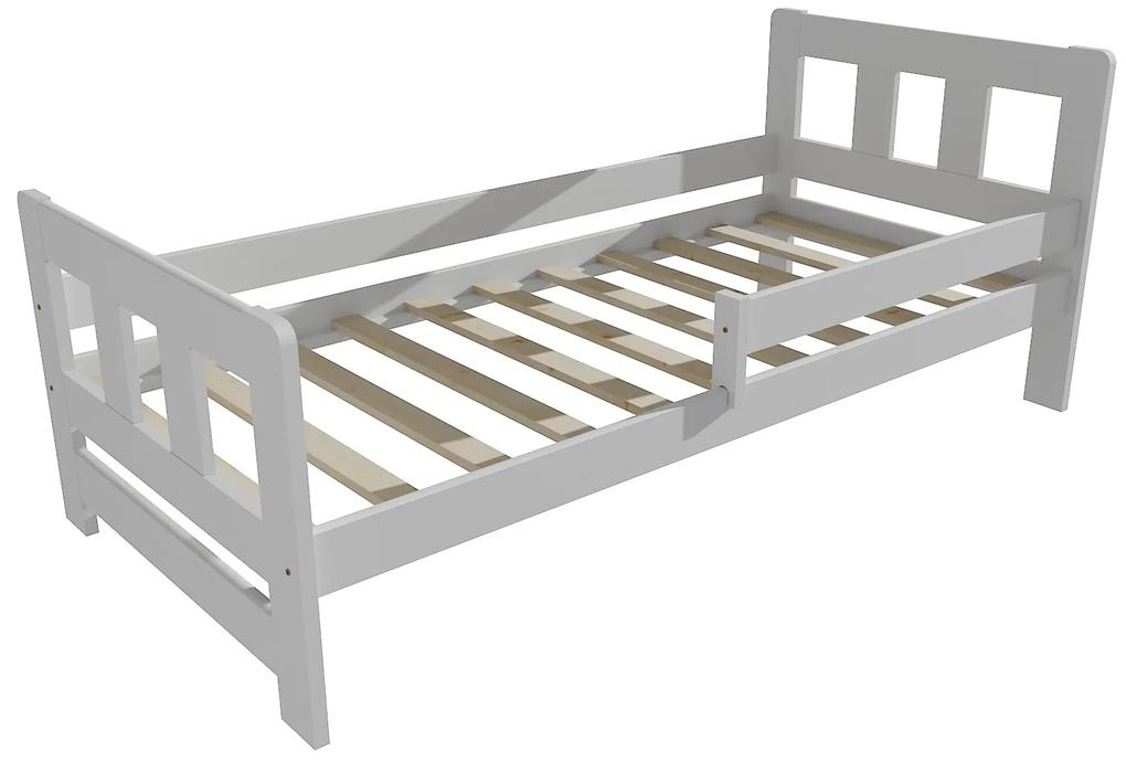 Vomaks Dětská postel se zábranou VMK010FA KIDS Rozměr: 90 x 200 cm, Barva: surové dřevo
