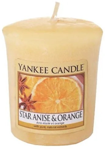 Yankee Candle Votivní svíčka Yankee Candle - Star Anise & Orange, žlutá barva, vosk