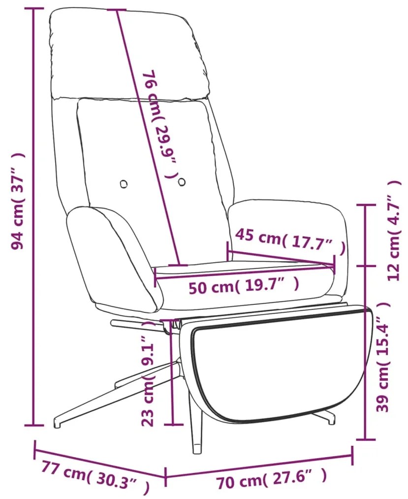 Relaxační křeslo s podnožkou hnědé pravá a umělá kůže,  3097744