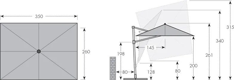 Doppler ACTIVE 350 x 260 cm zelená