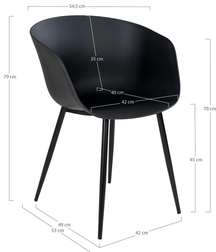 Černá jídelní židle Rijko