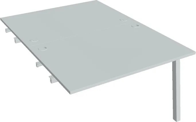 Hobis Kancelářský stůl k řetězení Hobis USDA 1200R, deskaakát, černá černá