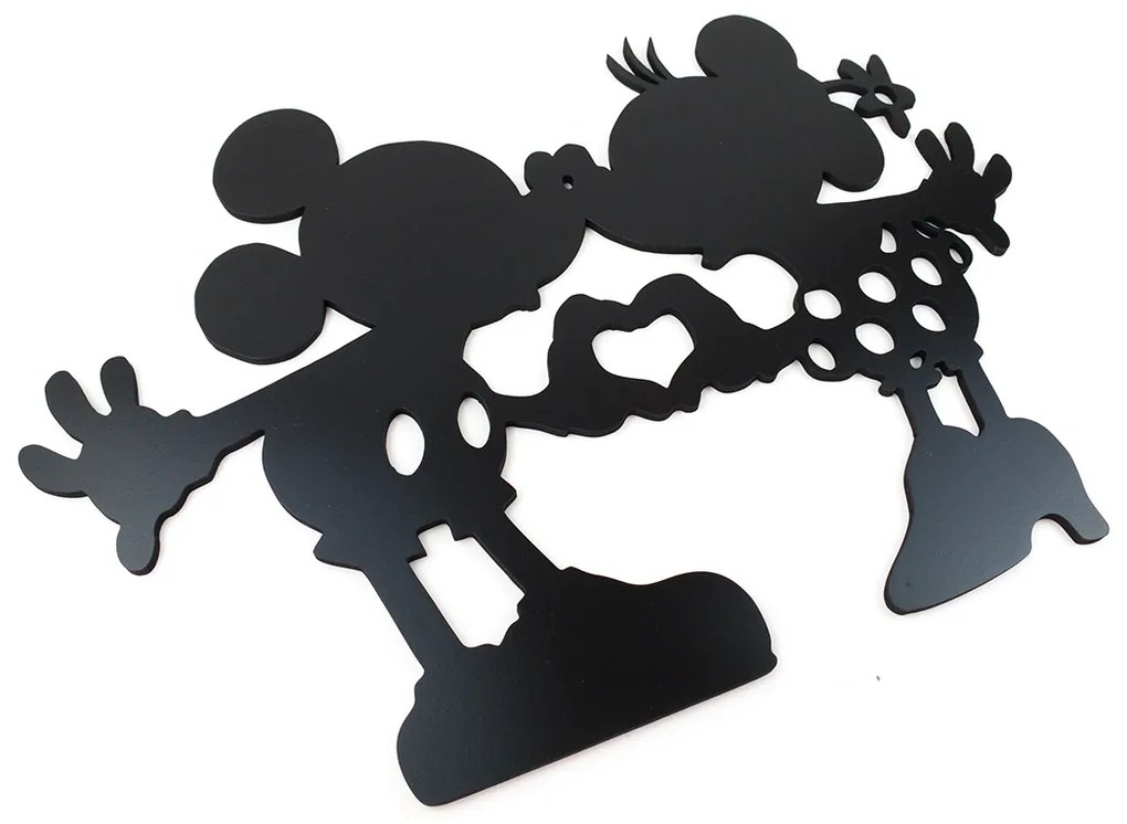 Živá Zeď Dřevěná nástěnná dekorace Mickey a Minnie černé