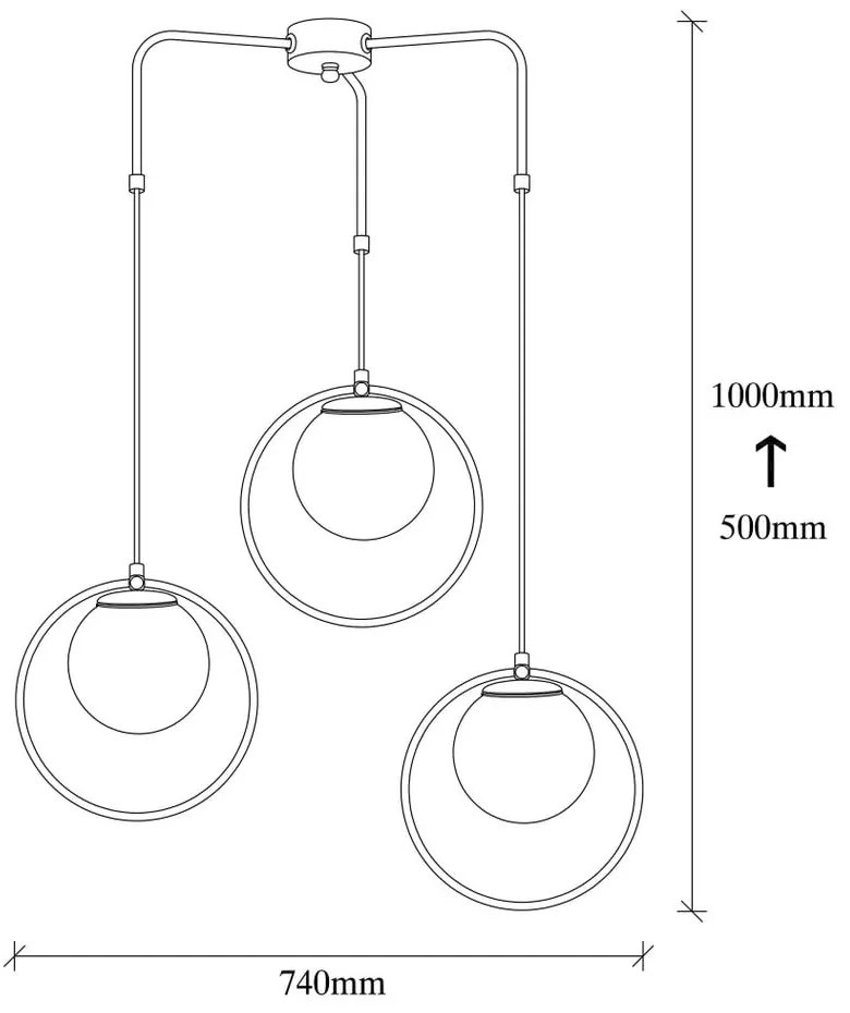 Černé kovové závěsné svítidlo Opviq lights Nazarios