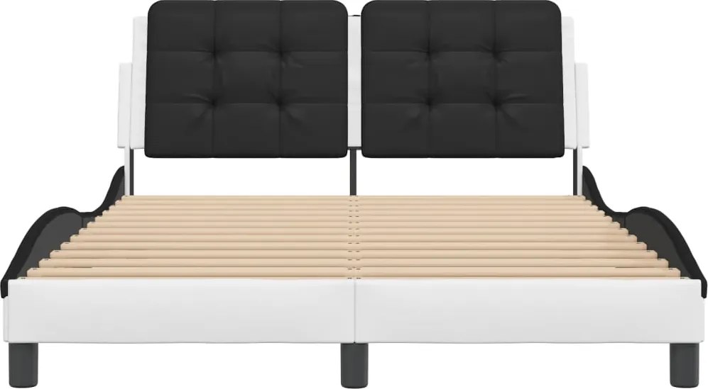 Rám postele s LED bez matrace Zadar bílý a černý 120x200 cm 3214102
