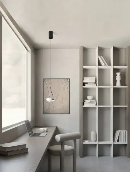 LED stmívatelný bílý moderní lustr Kedros