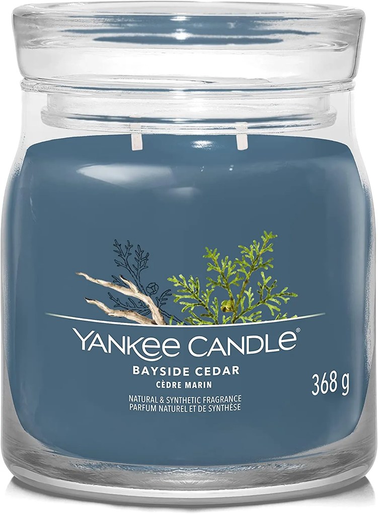 Yankee Candle vonná svíčka Signature ve skle střední Bayside Cedar 368g