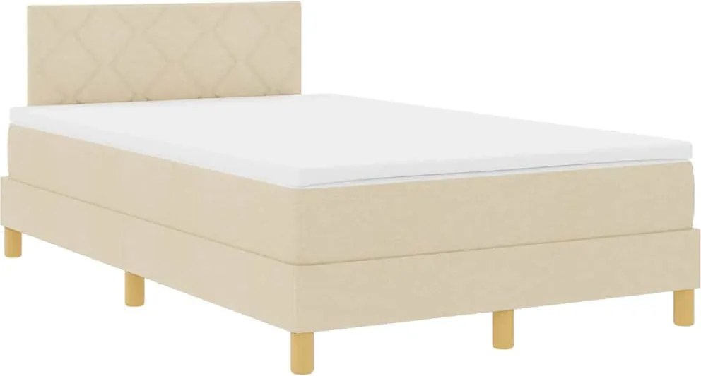 Postel s boxspringem s polštářem Krémová 120 x 190 cm textil 3338984