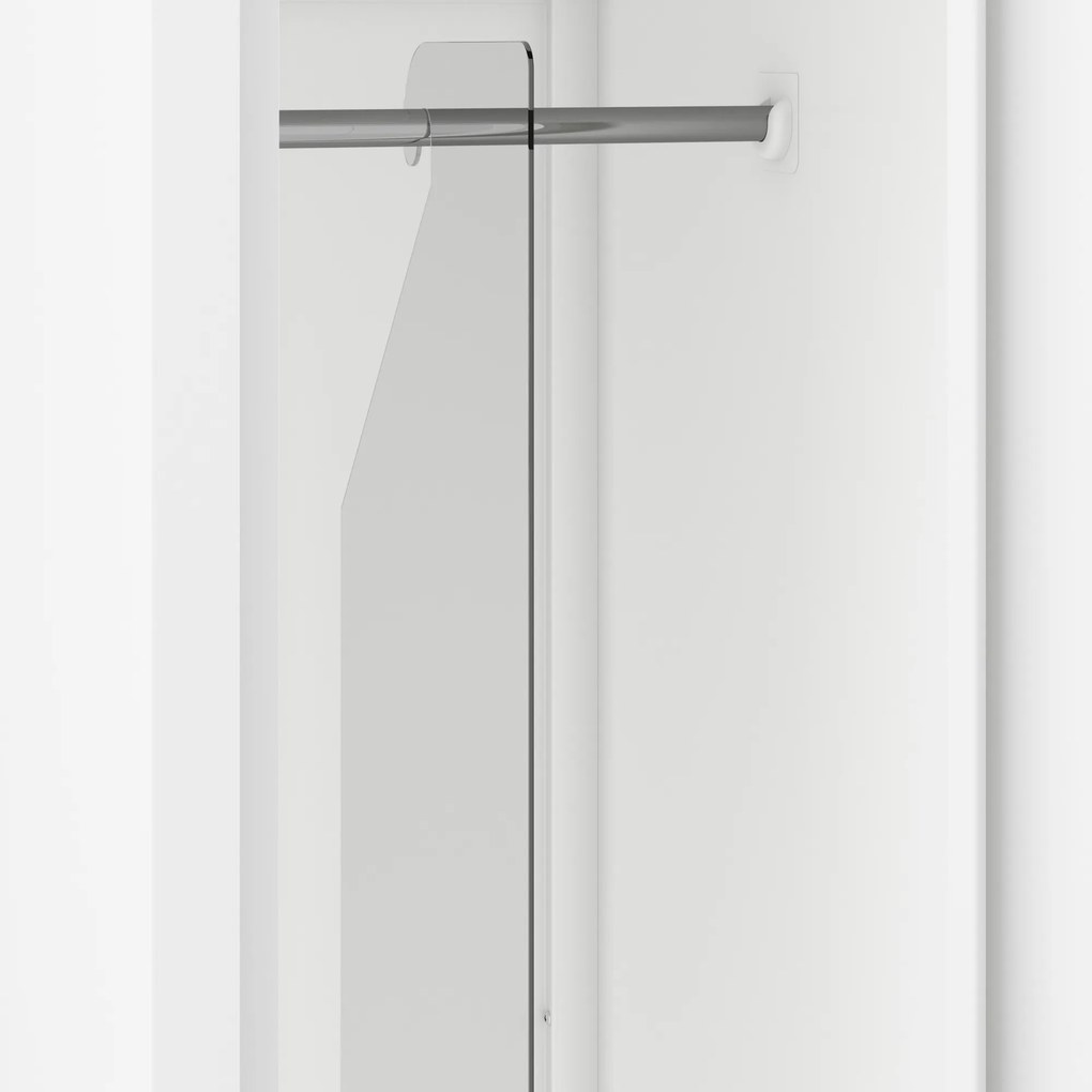 Úzká jednokomorová šatní skříňka pro zaměstnance, bílá, 300x1800x500 mm: KACPER II Plus